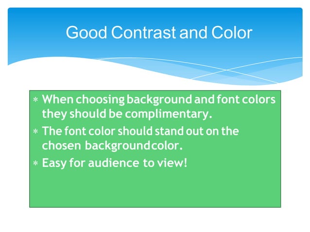 Good vs bad presentation | PDF