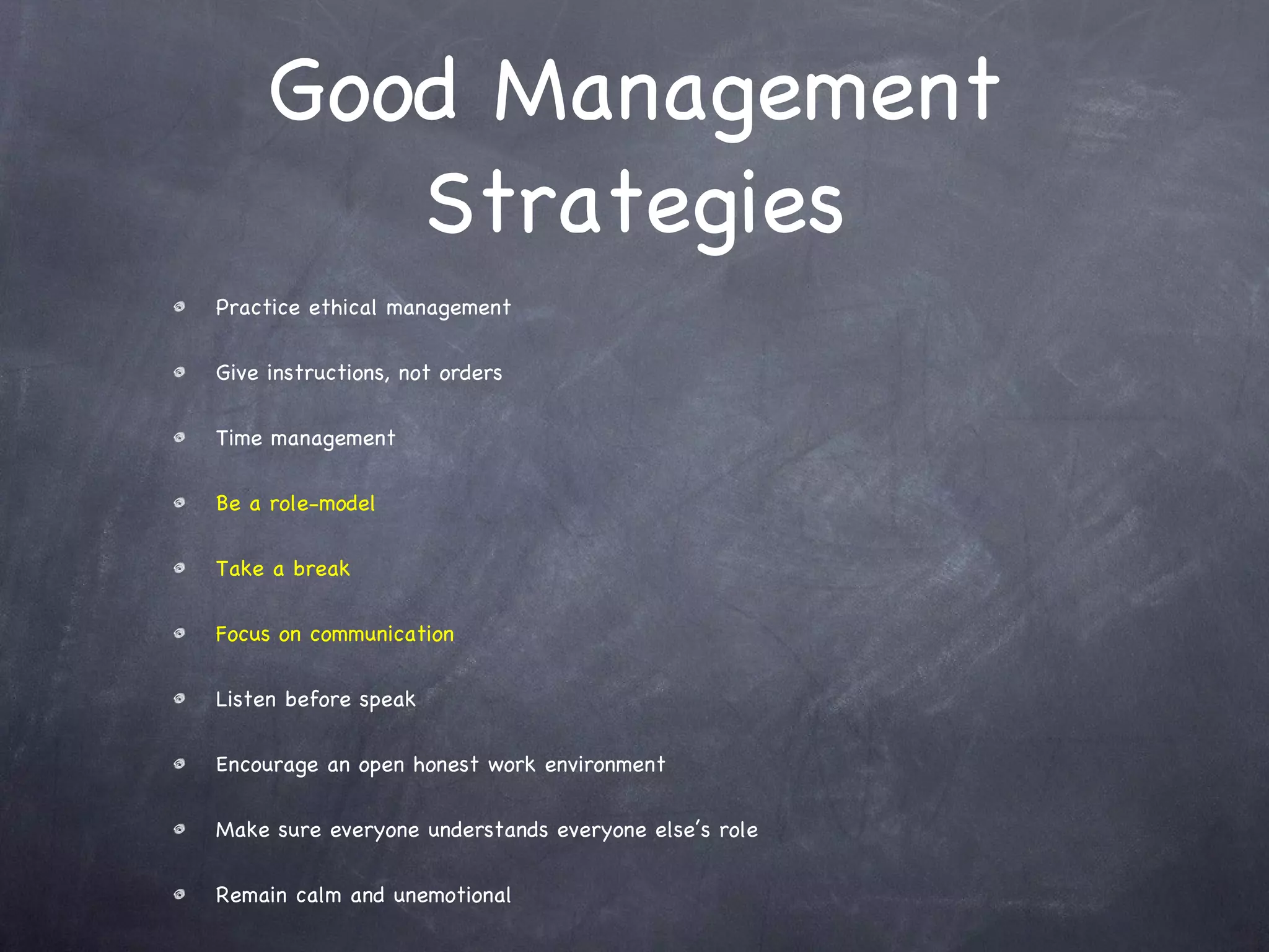Good vs Poor Management Strategies | PPS
