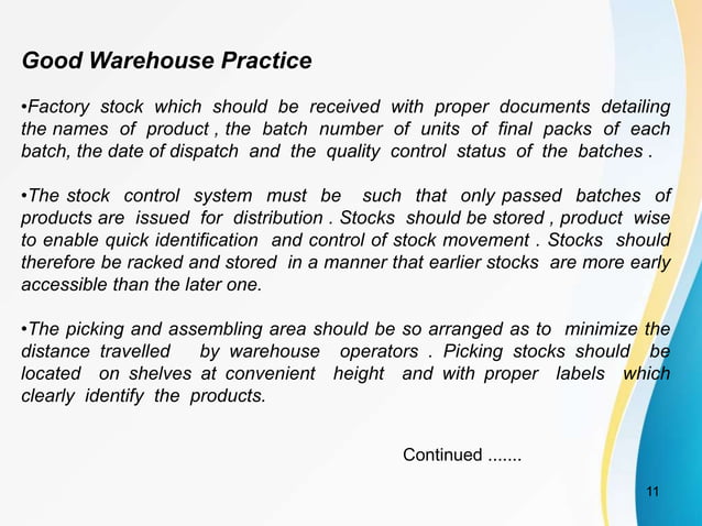Good warehouse practice | PPTX