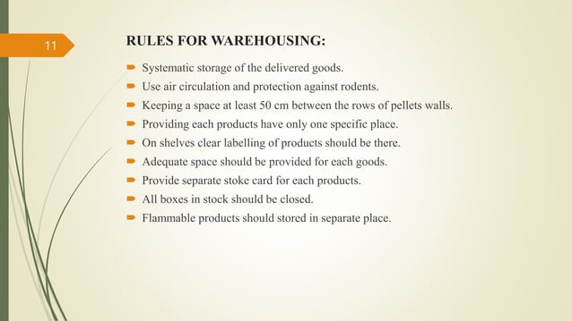 GOOD WAREHOUSING PRACTICE.pptx | Logistics | Business