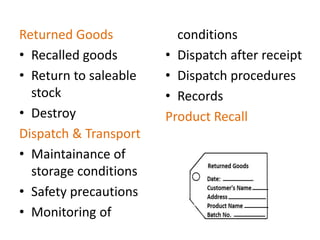 Good warehousing practices | PPTX