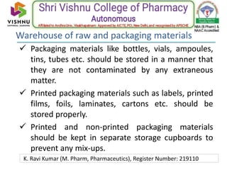Good warehousing practices by RK Koduru | PPTX
