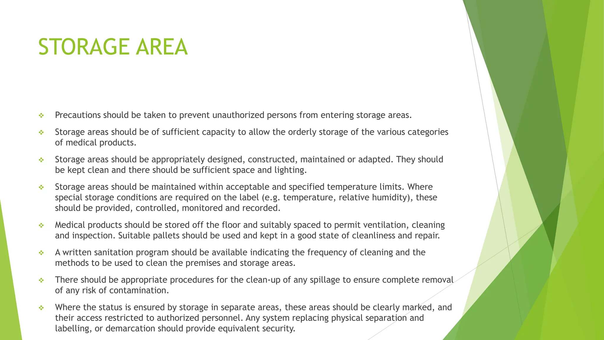 GOOD WAREHOUSING PRACTICES PRESENTATION IN PUBLIC HEALTH | PPT