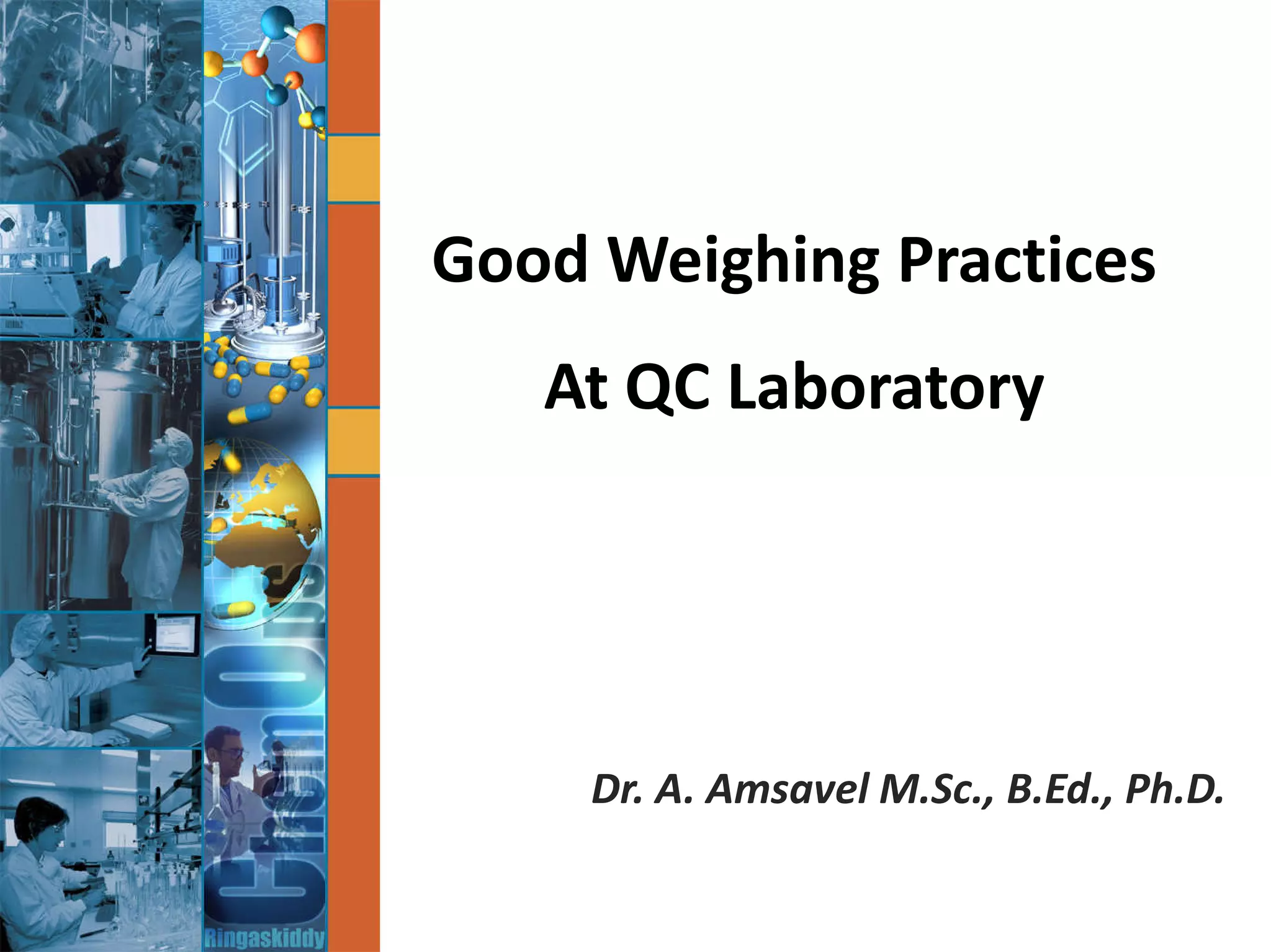 Good Weighing Practices in QC Lab | PDF