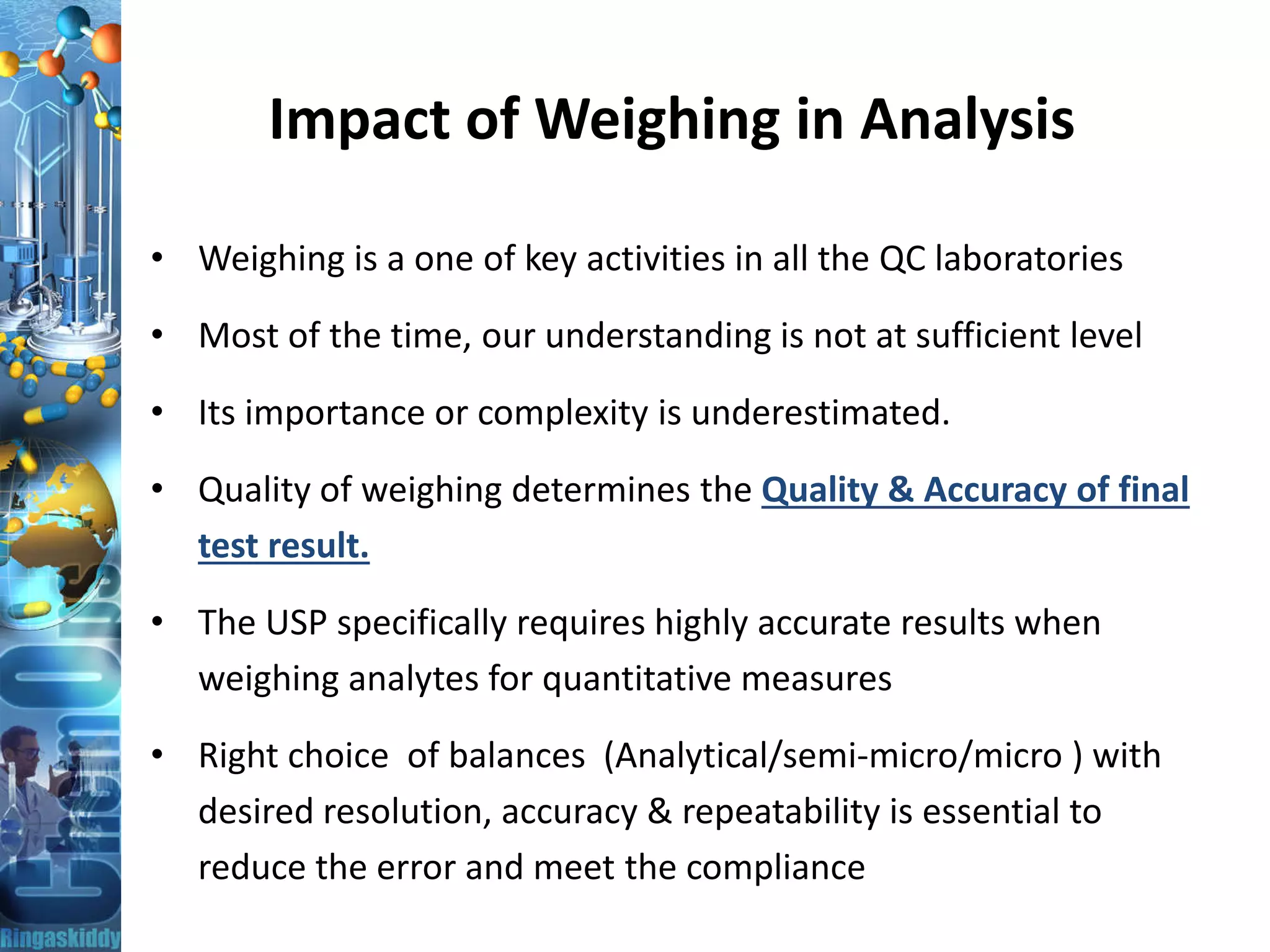 Good Weighing Practices in QC Lab | PDF