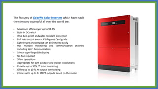 GoodWe Solar Inverter Review | PPTX