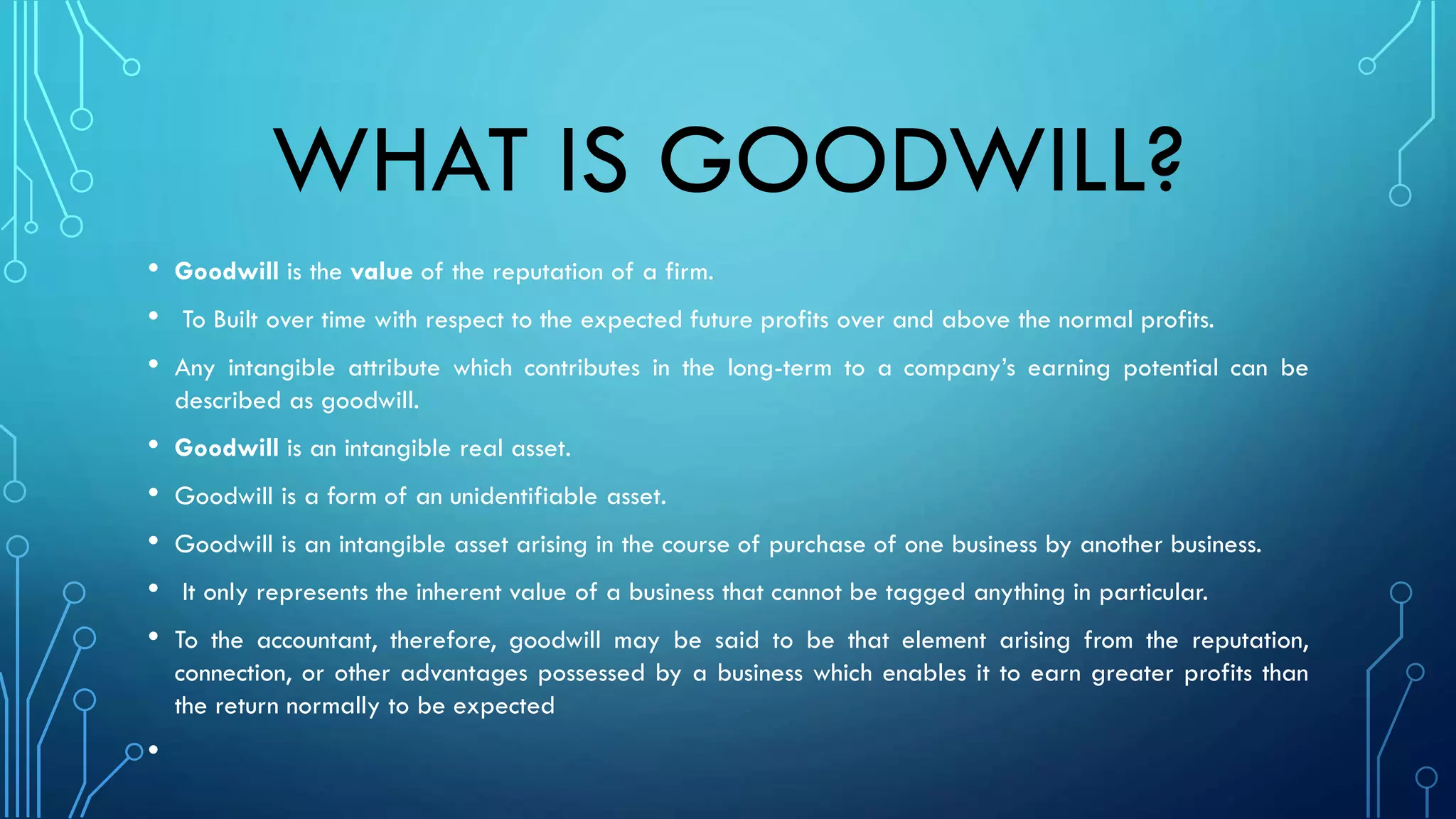 GOODWILL - CONCEPT & ITS TYPES | PDF
