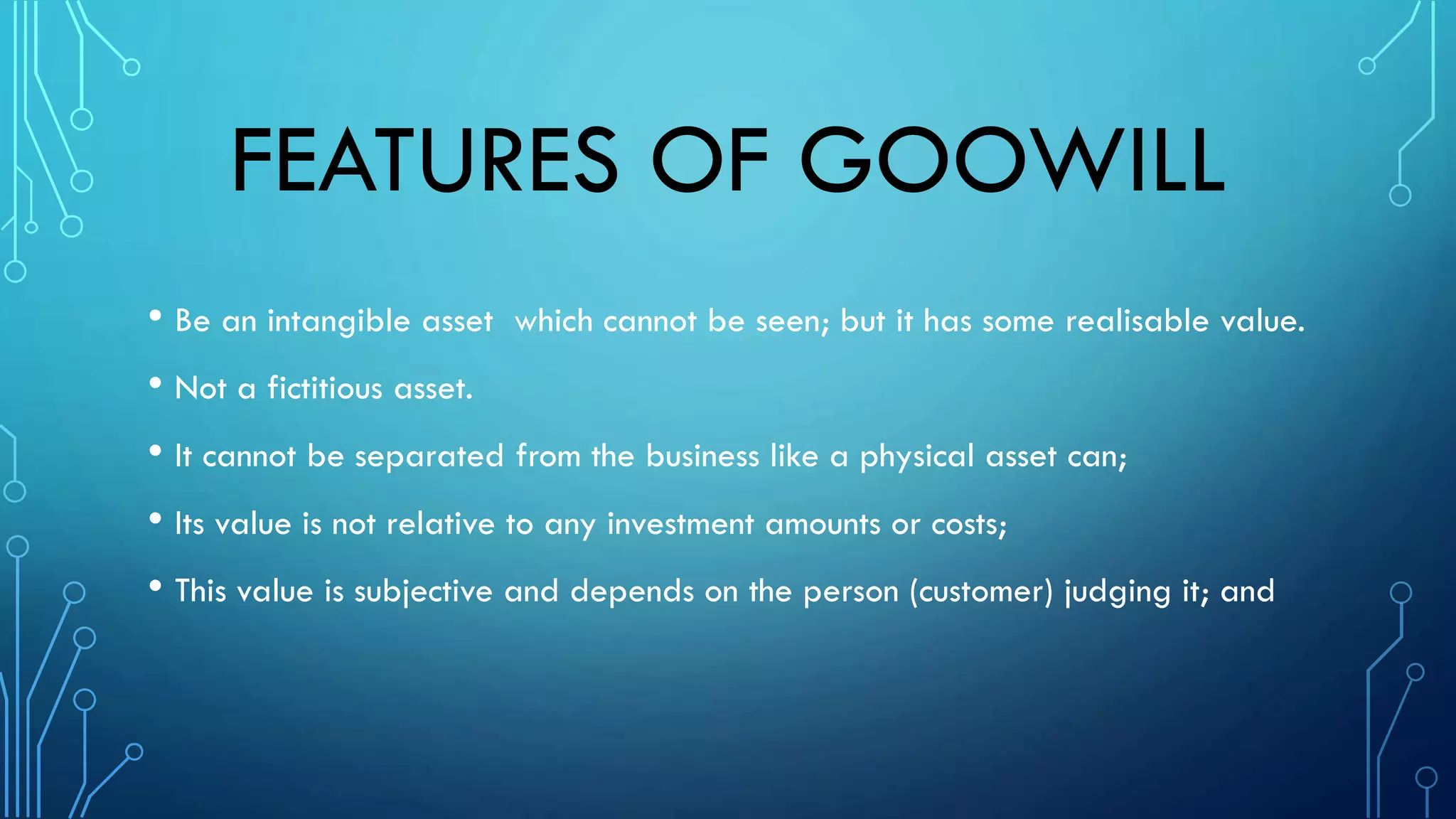 GOODWILL - CONCEPT & ITS TYPES | PDF