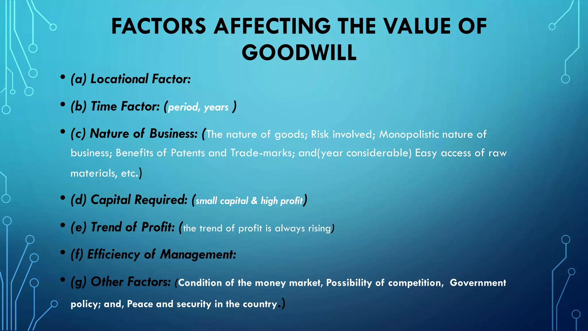 GOODWILL - CONCEPT & ITS TYPES | PDF