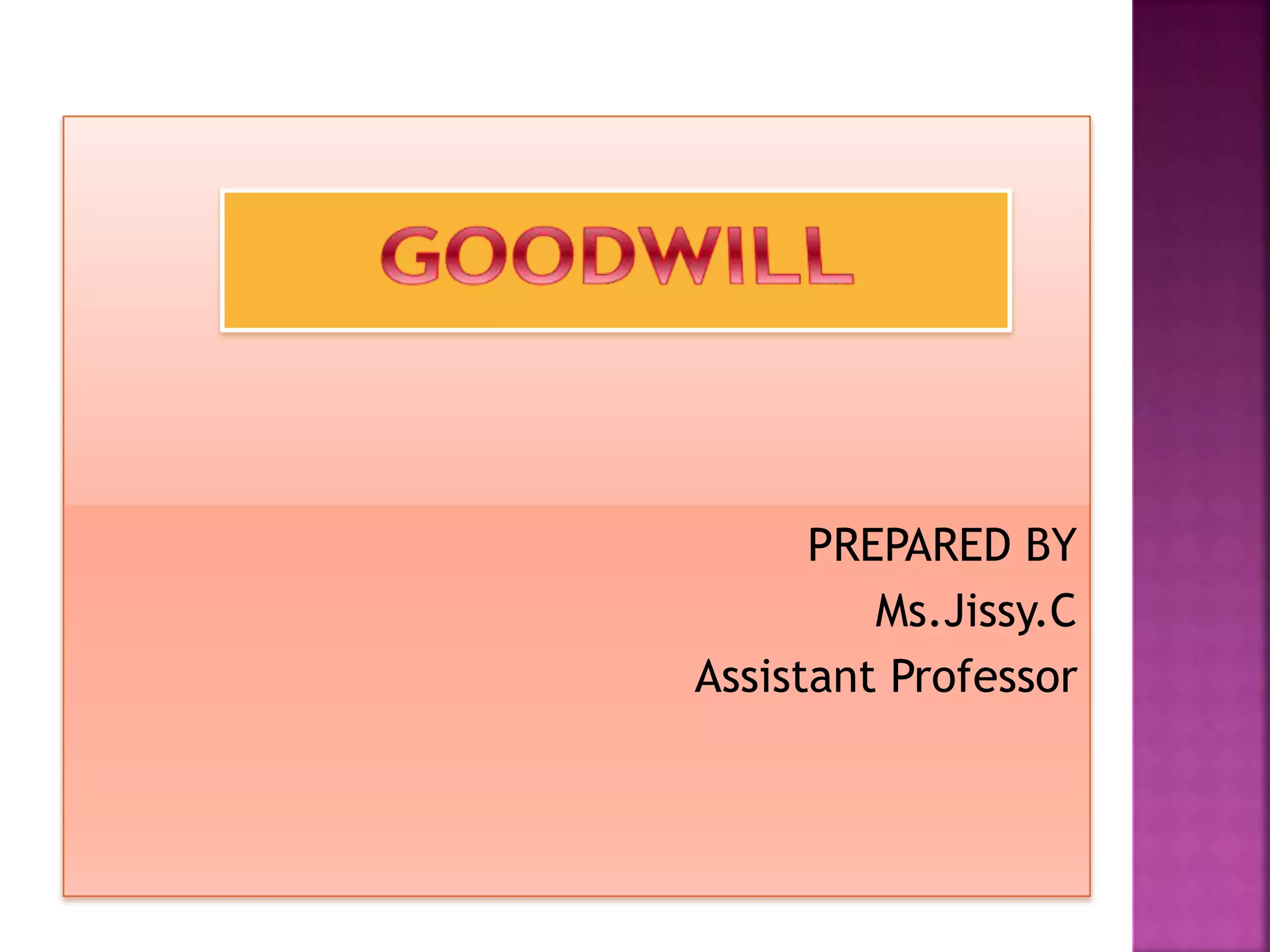 Goodwill | PPT