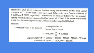 Goodwill by capitalisation of average profit method | PDF