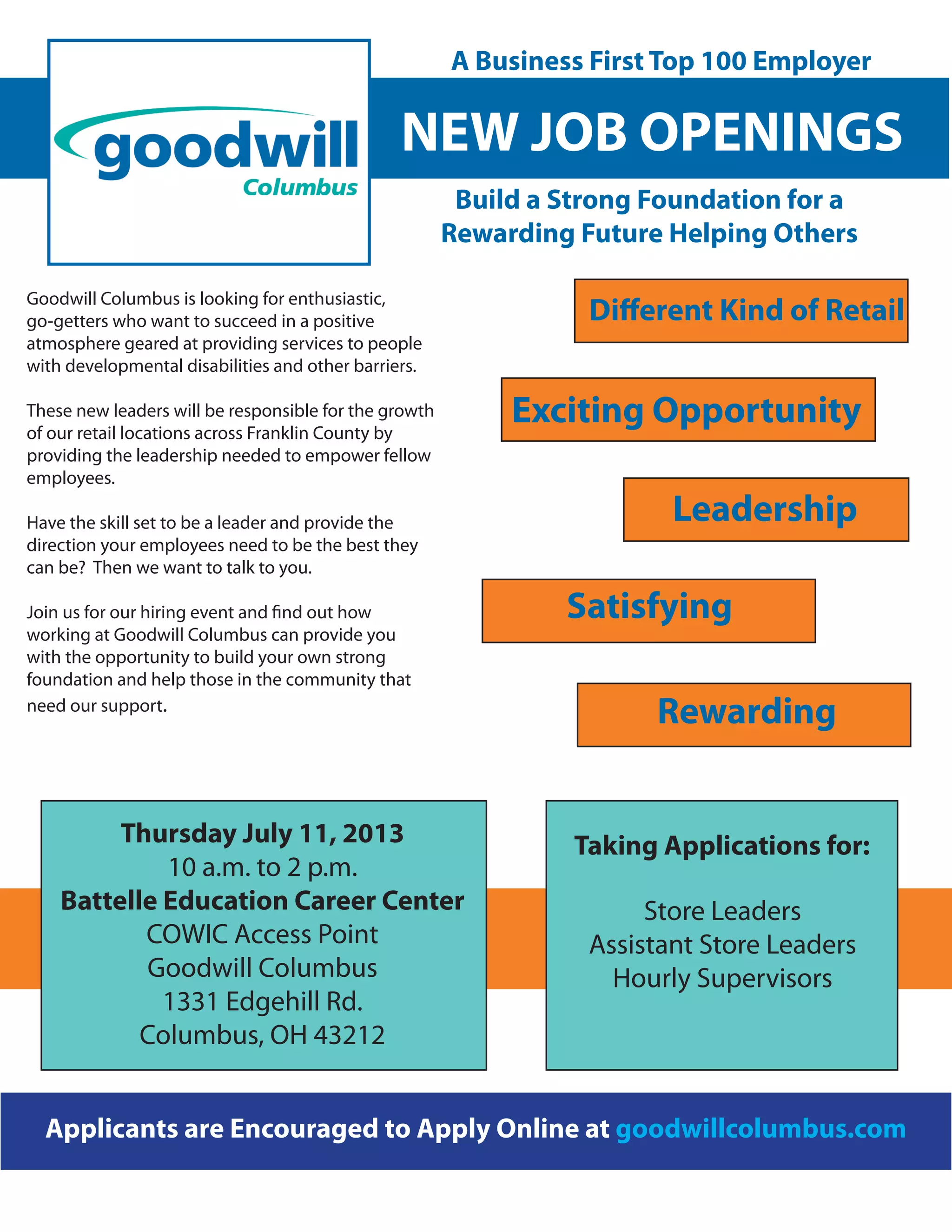 Goodwill flyer 0713 | PDF