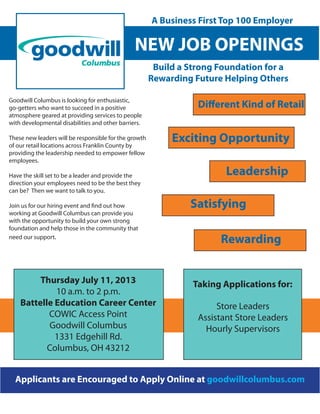 Goodwill flyer 0713 | PDF