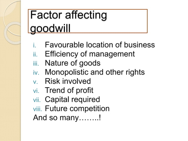 Goodwill & its valuation | PPT
