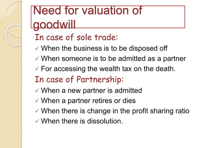Goodwill & its valuation | PPT