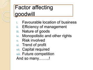 Goodwill & its valuation | PPT