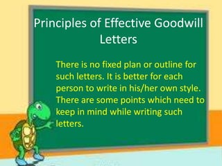 Goodwill letters | PPTX