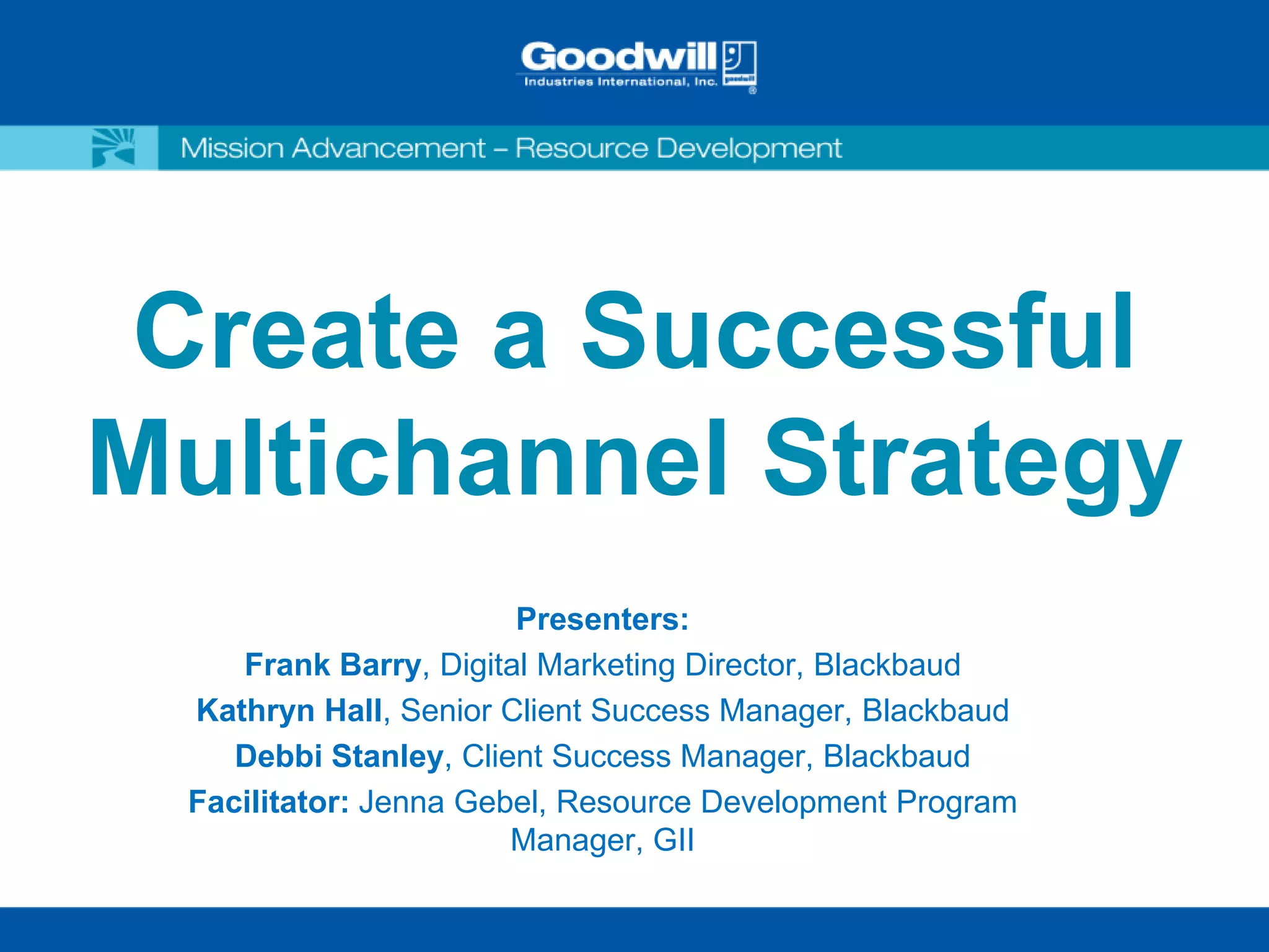 Create a Successful Multi-Channel Fundraising Strategy | PPT