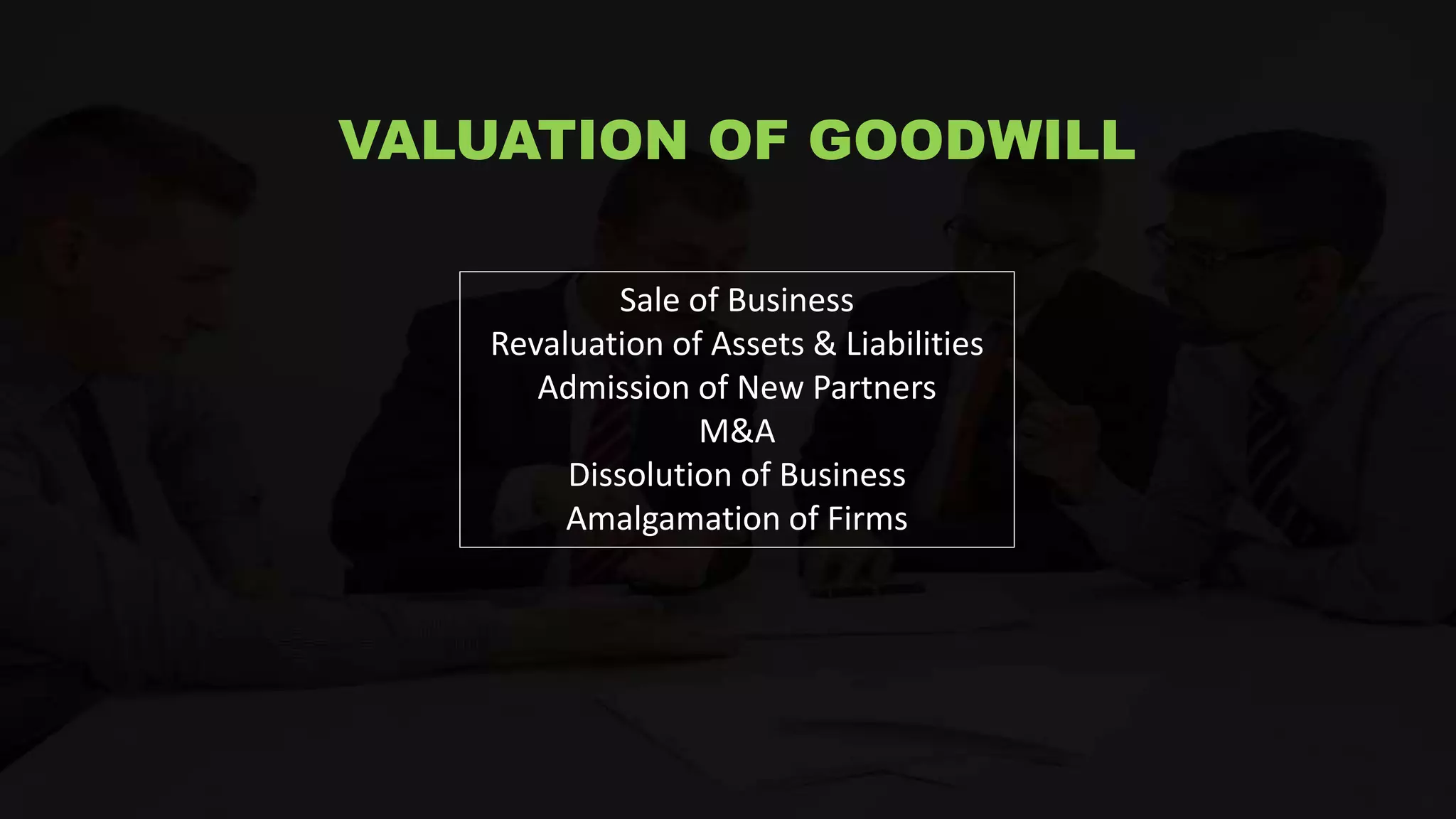 Goodwill valuation | PPTX