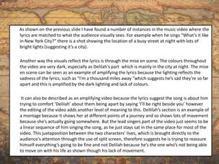 Goodwin analysis- Hey There Delilah | PPT