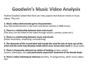 Music Video Analysis Madcon - Beggin' | PPTX