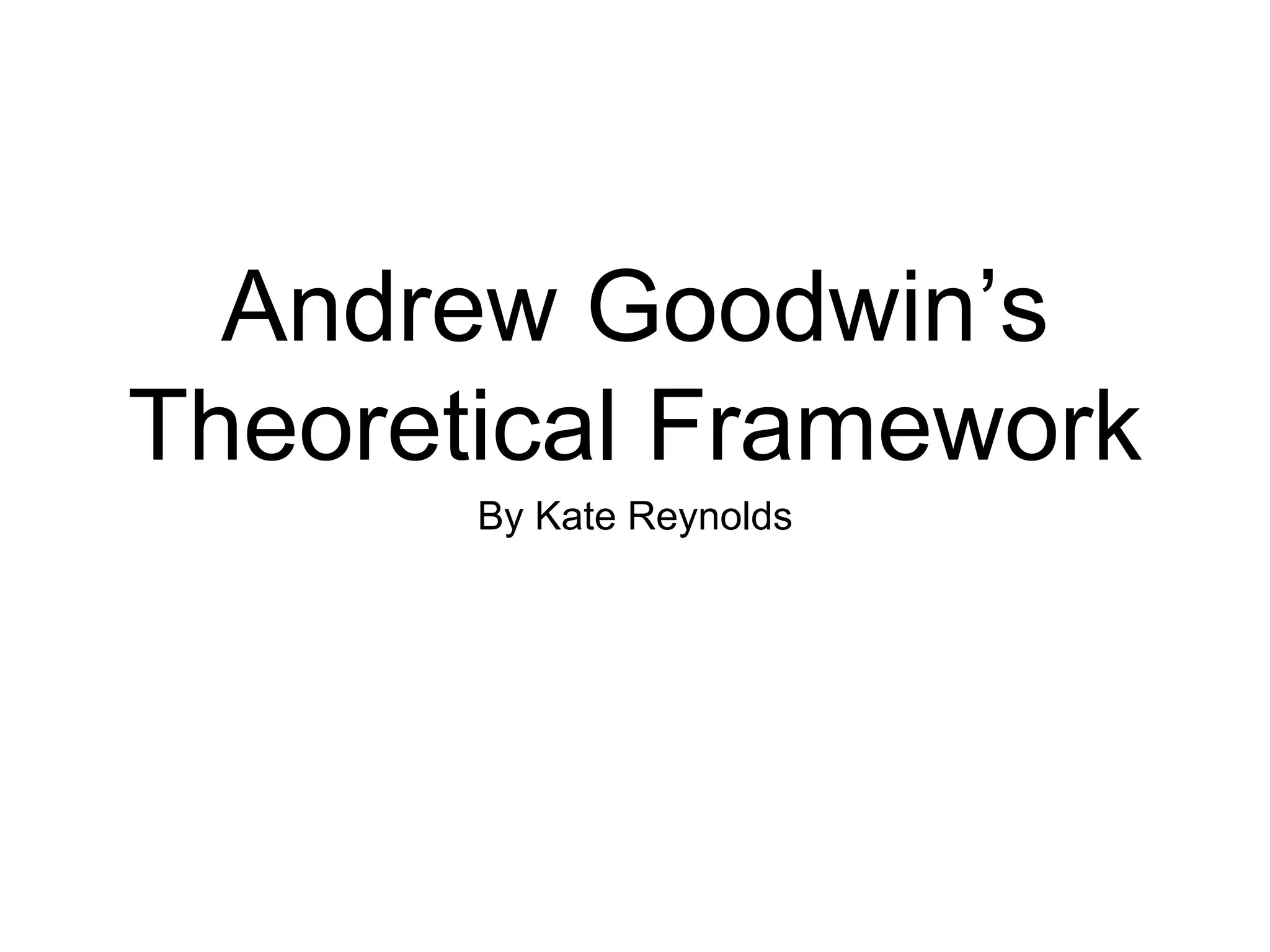 Goodwin theory | PPTX