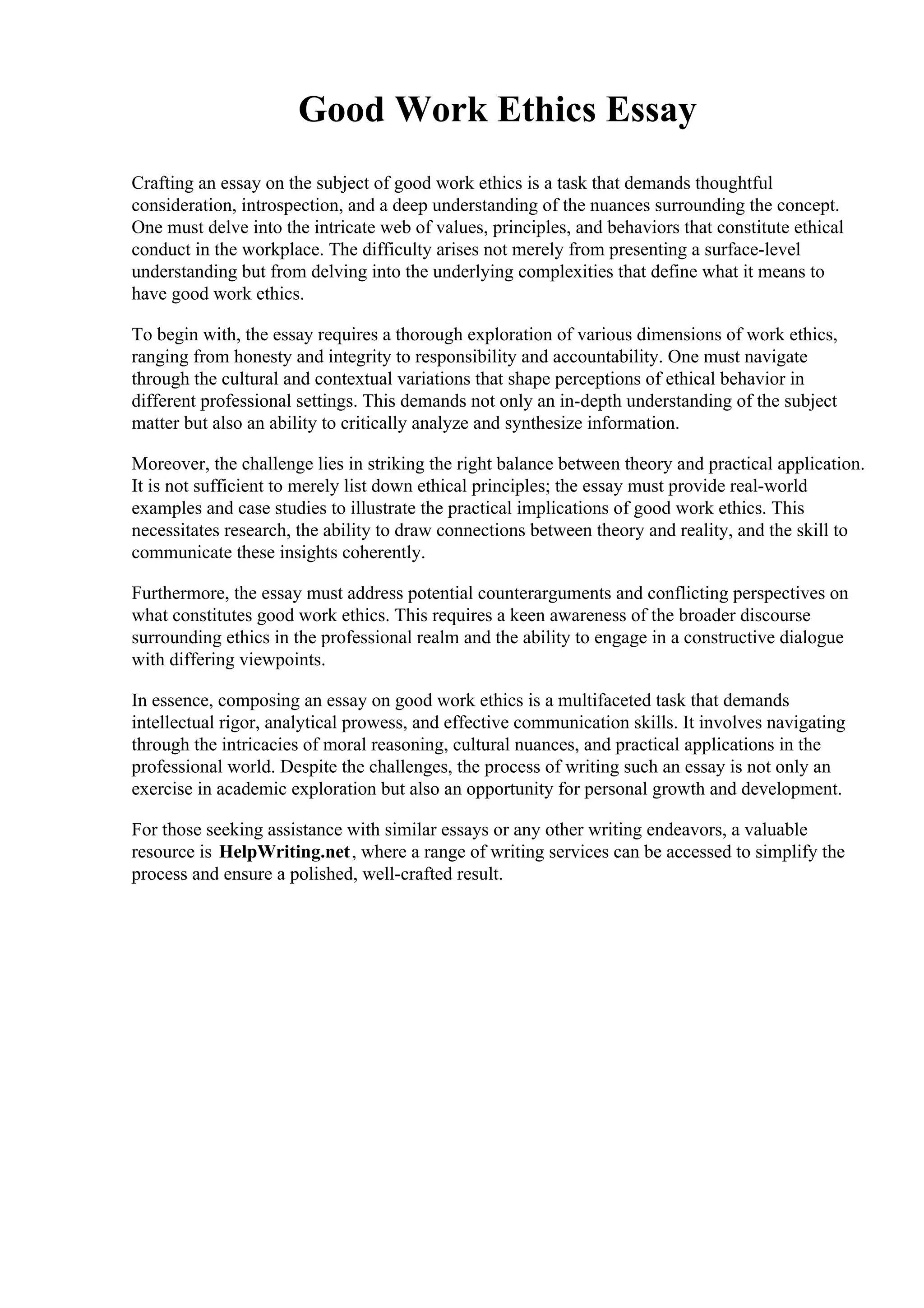 Good Work Ethics Essay.pdf