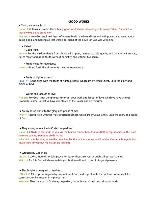 Good works | PDF