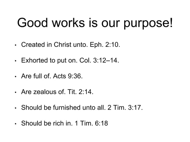 Good Works (Christian duty) | PPT