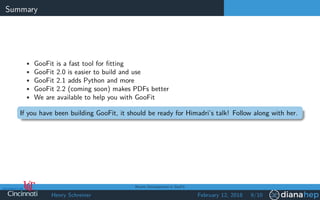 DIANA: Recent developments in GooFit | PPT