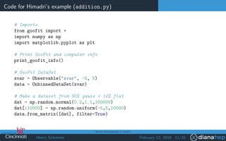 DIANA: Recent developments in GooFit | PPT