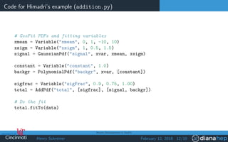 DIANA: Recent developments in GooFit | PPT