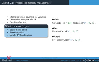 DIANA: Recent developments in GooFit | PPT