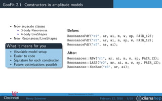 DIANA: Recent developments in GooFit | PPT