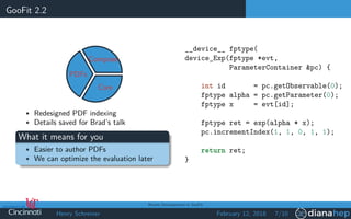 DIANA: Recent developments in GooFit | PPT