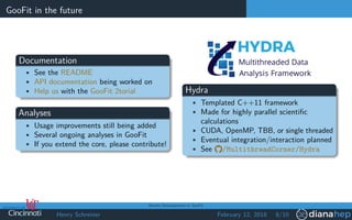 DIANA: Recent developments in GooFit | PPT