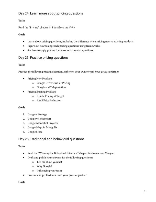 30-Day Google PM Interview Study Guide | PDF