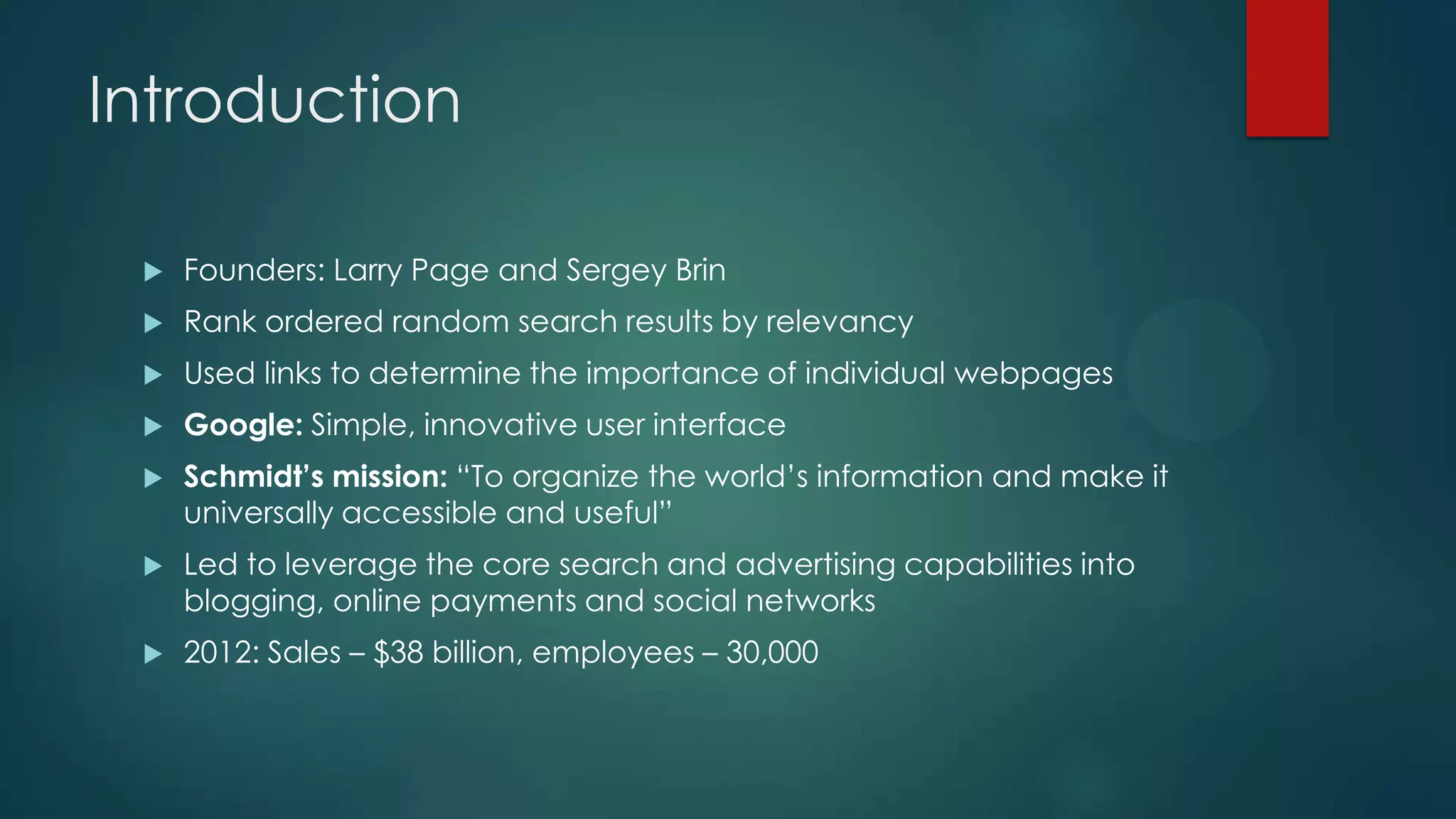 Google || Corporate Strategy Planning Presentation | PPTX