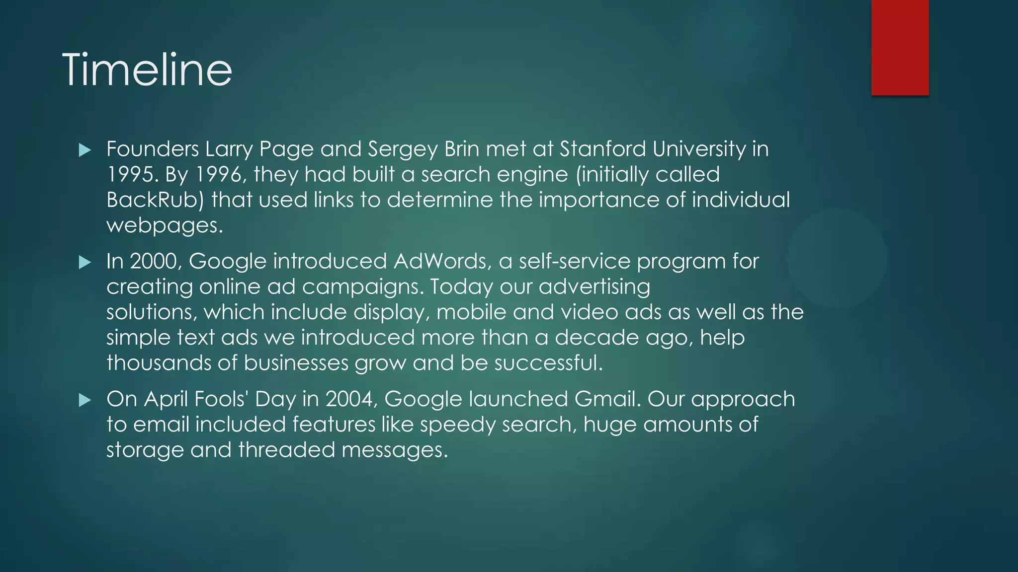 Google || Corporate Strategy Planning Presentation | PPTX