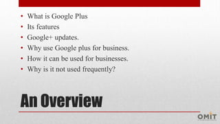 Importance of Google + for Business | PDF | Social Networking | Internet