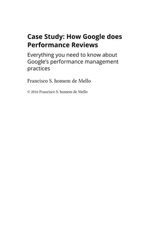 Performance Management at Google | PDF
