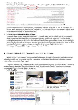 Google Chrome sebagai Browser Terpopuler bagi Kalangan Developer | PDF