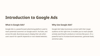 Google Ads Mastery: Setup, Optimize & Analyze Campaigns | PPTX