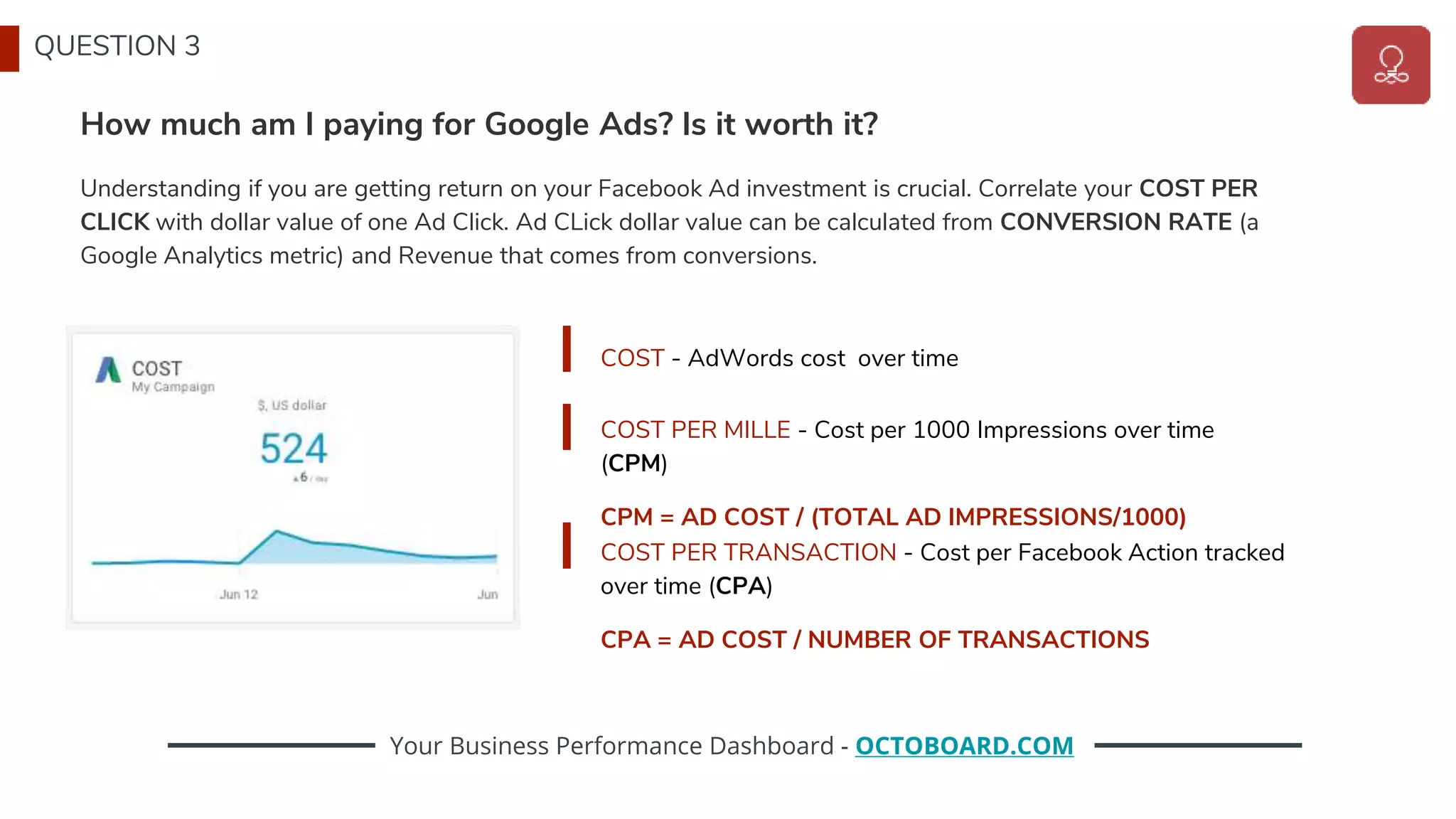 Google AdWords - top 5 insights from your dashboard | PPTX