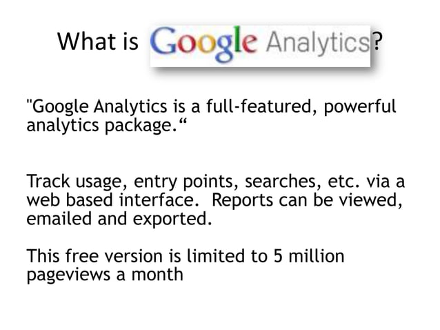 Google analytics-basics-presentation | PPT