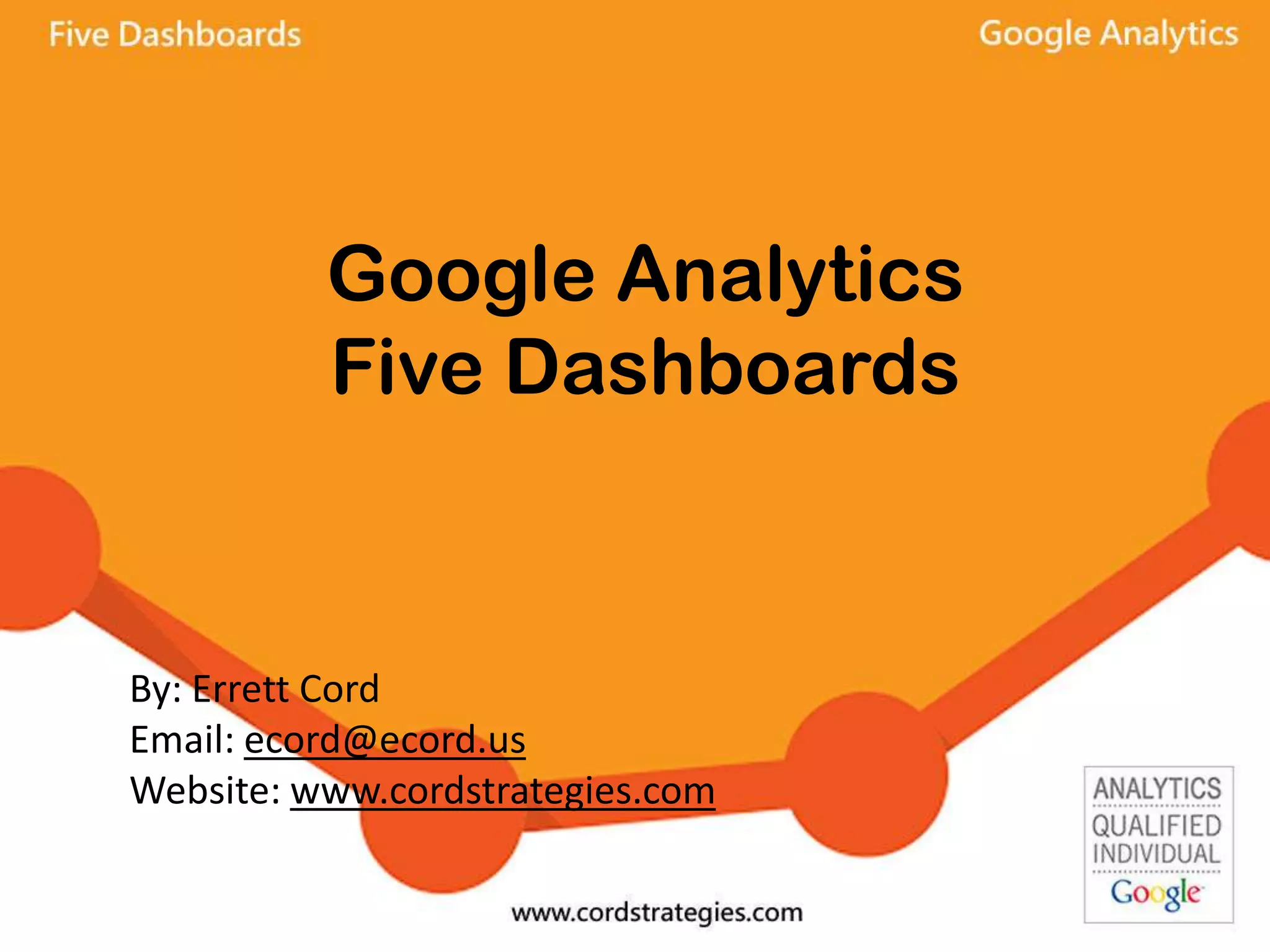 Google Analytics Five Dashboards | PPTX