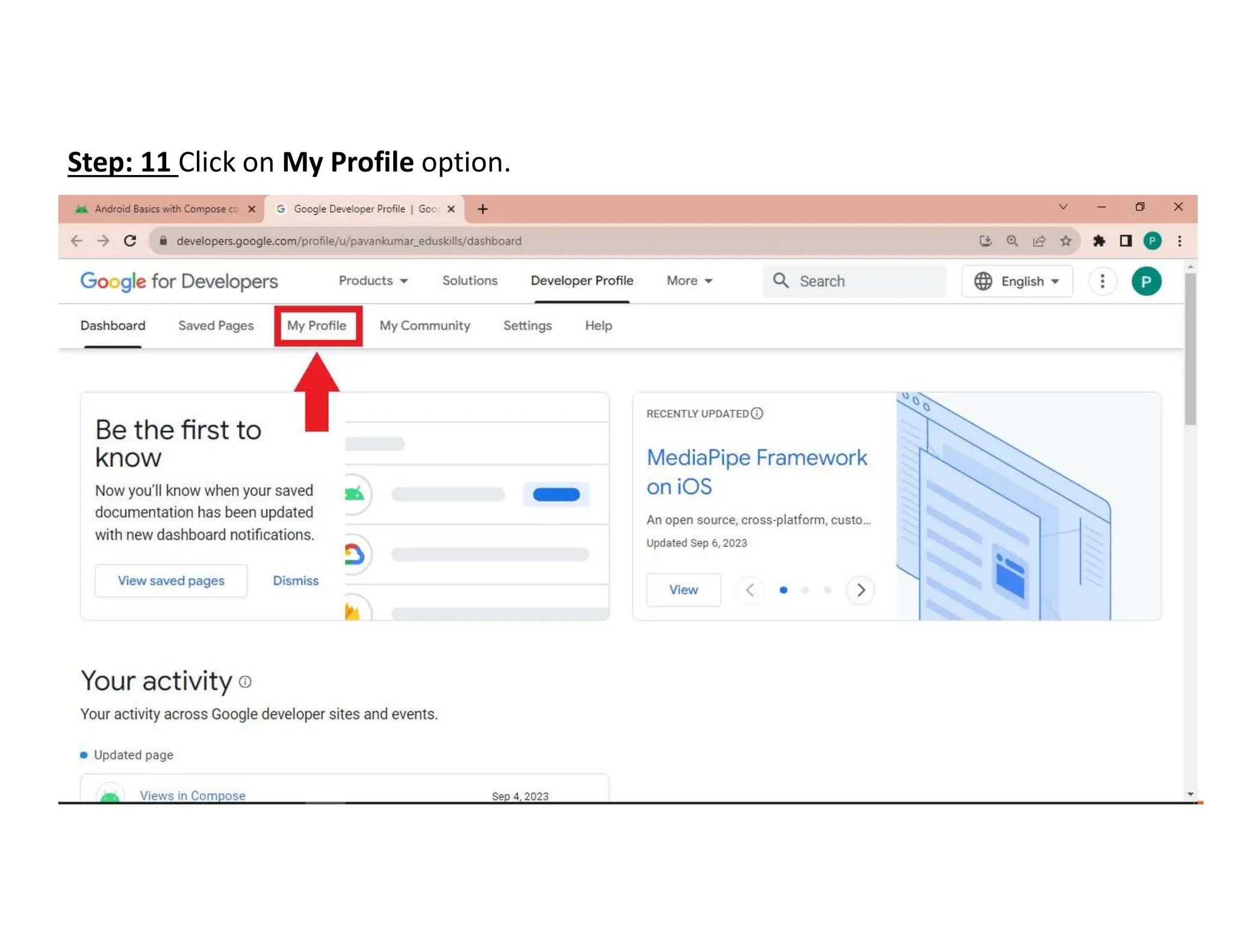 Google-Android Basics with Compose process document.pdf | Internet for Beginners | Internet