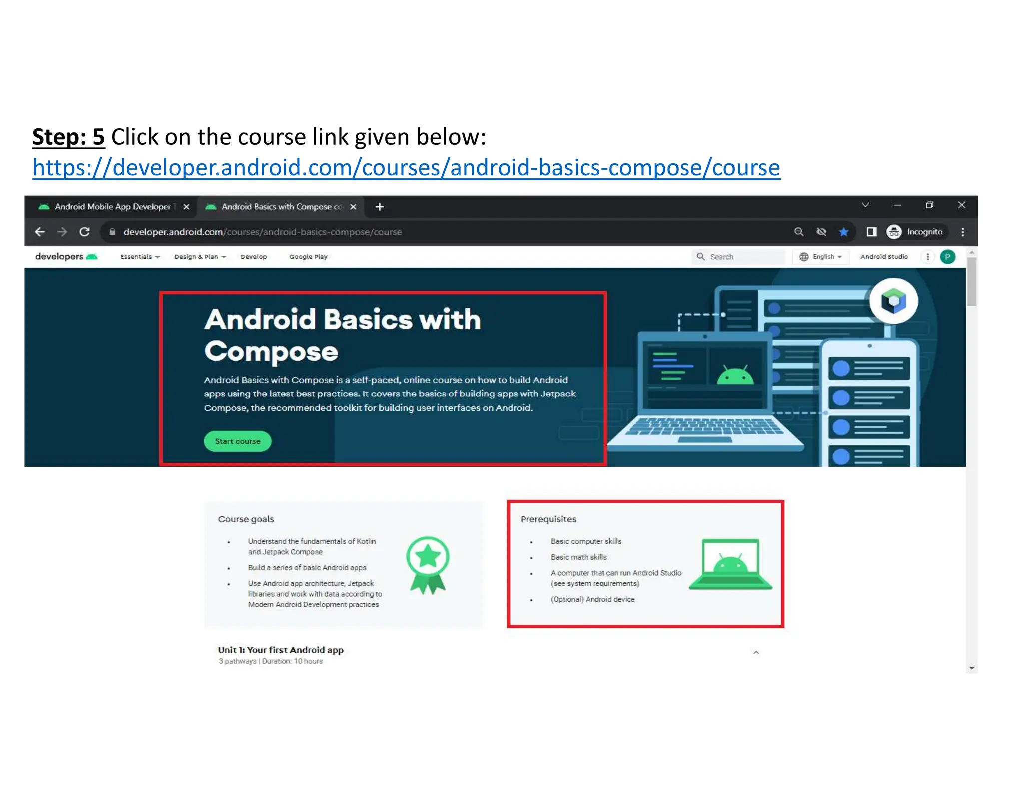 Google-Android Basics with Compose process document.pdf | Internet for Beginners | Internet