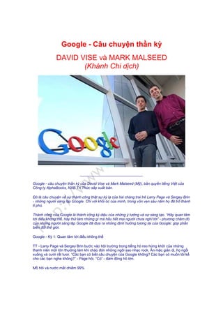 Google cau-chuyen-than-ky david-vise-mark-malseed | PDF
