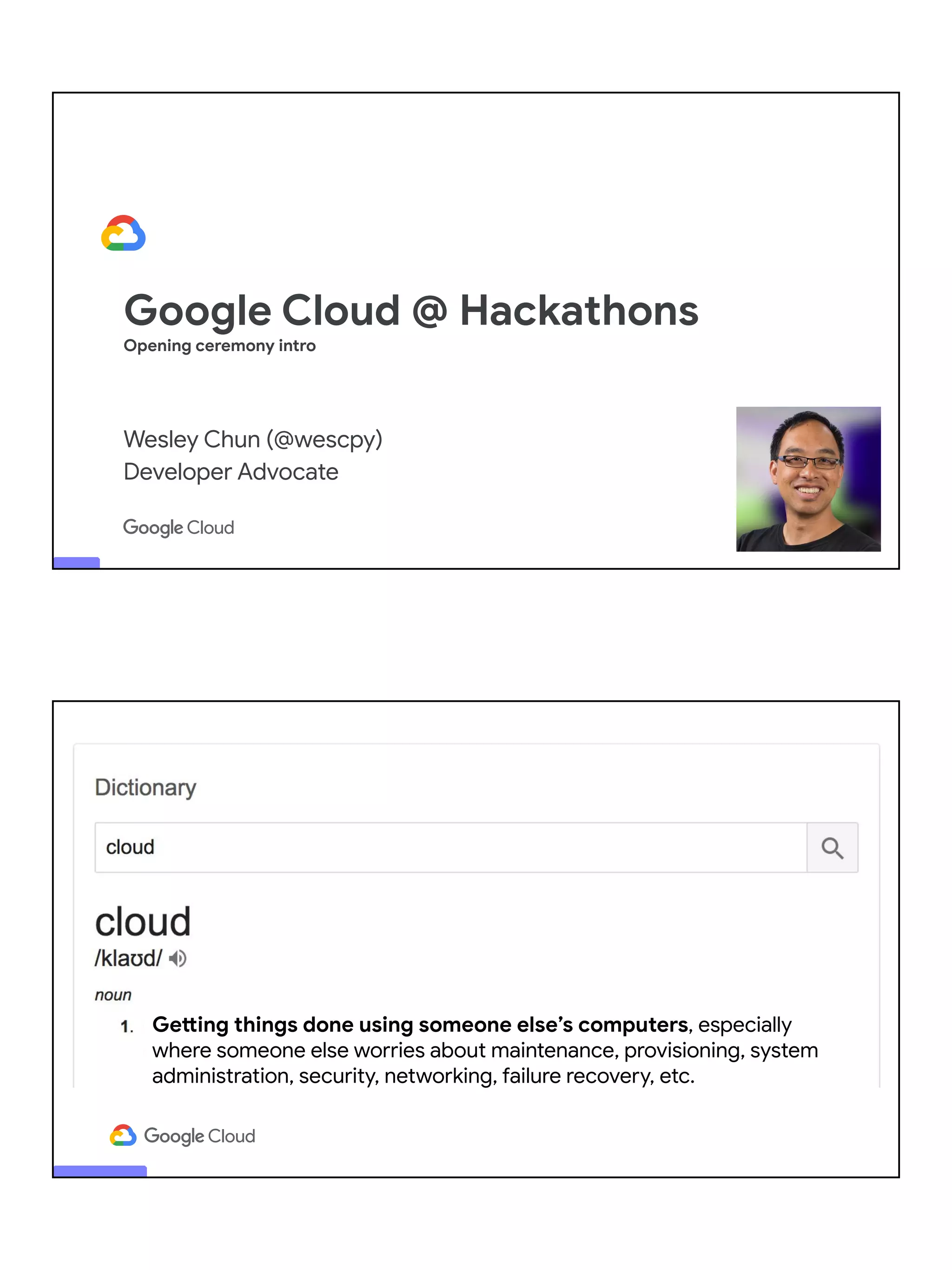 Google Cloud @ Hackathons (2020) | PDF
